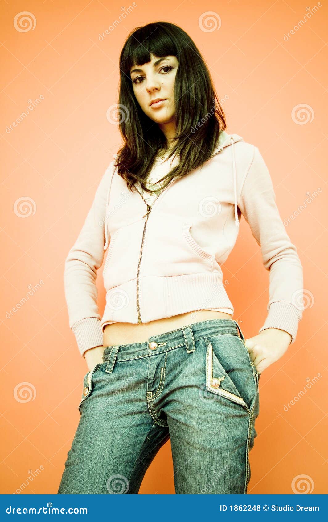 Retrato de la manera foto de archivo. Imagen de ocasional - 1862248