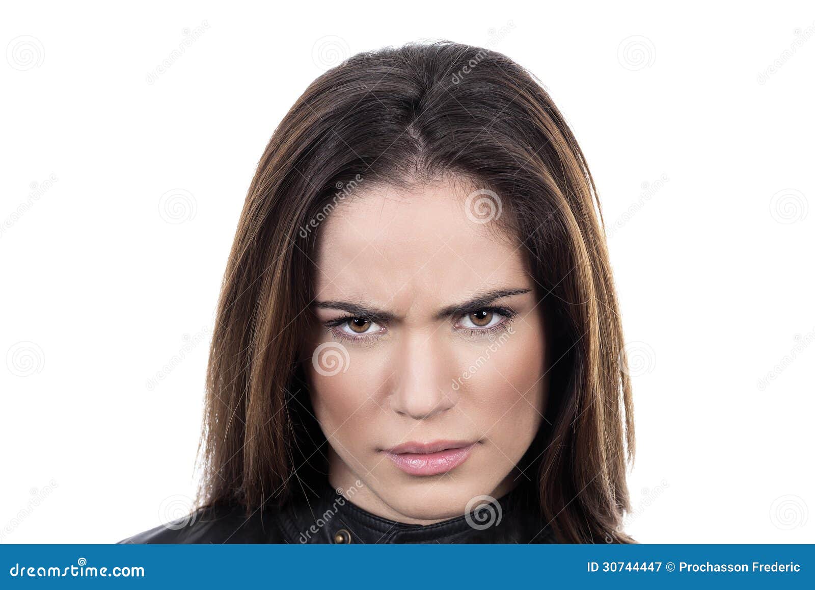 Retrato De La Mujer Joven Descontenta Imagen de archivo - Imagen de ...