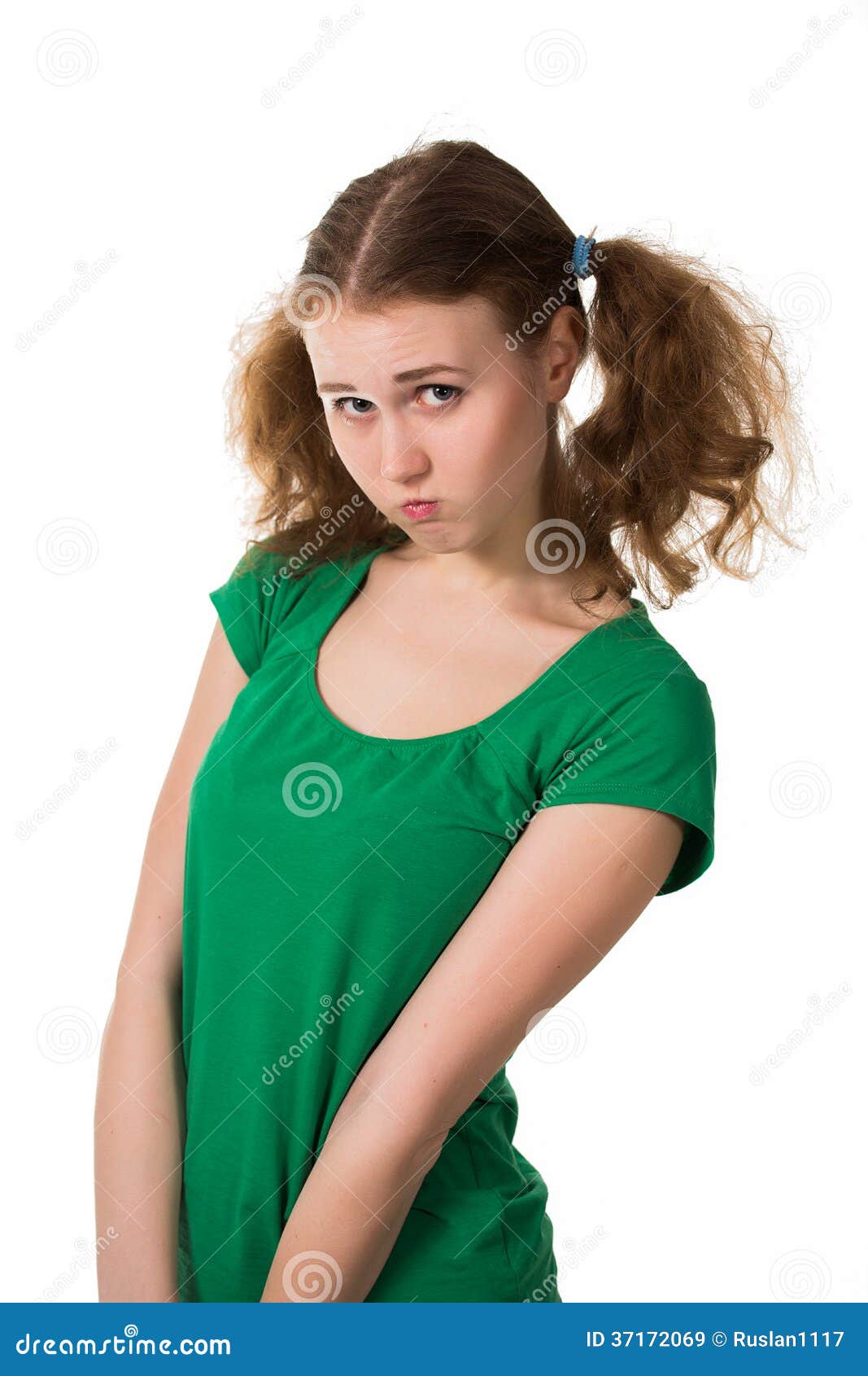 Retrato De La Mujer Ofendida Imagen de archivo - Imagen de pensativo ...