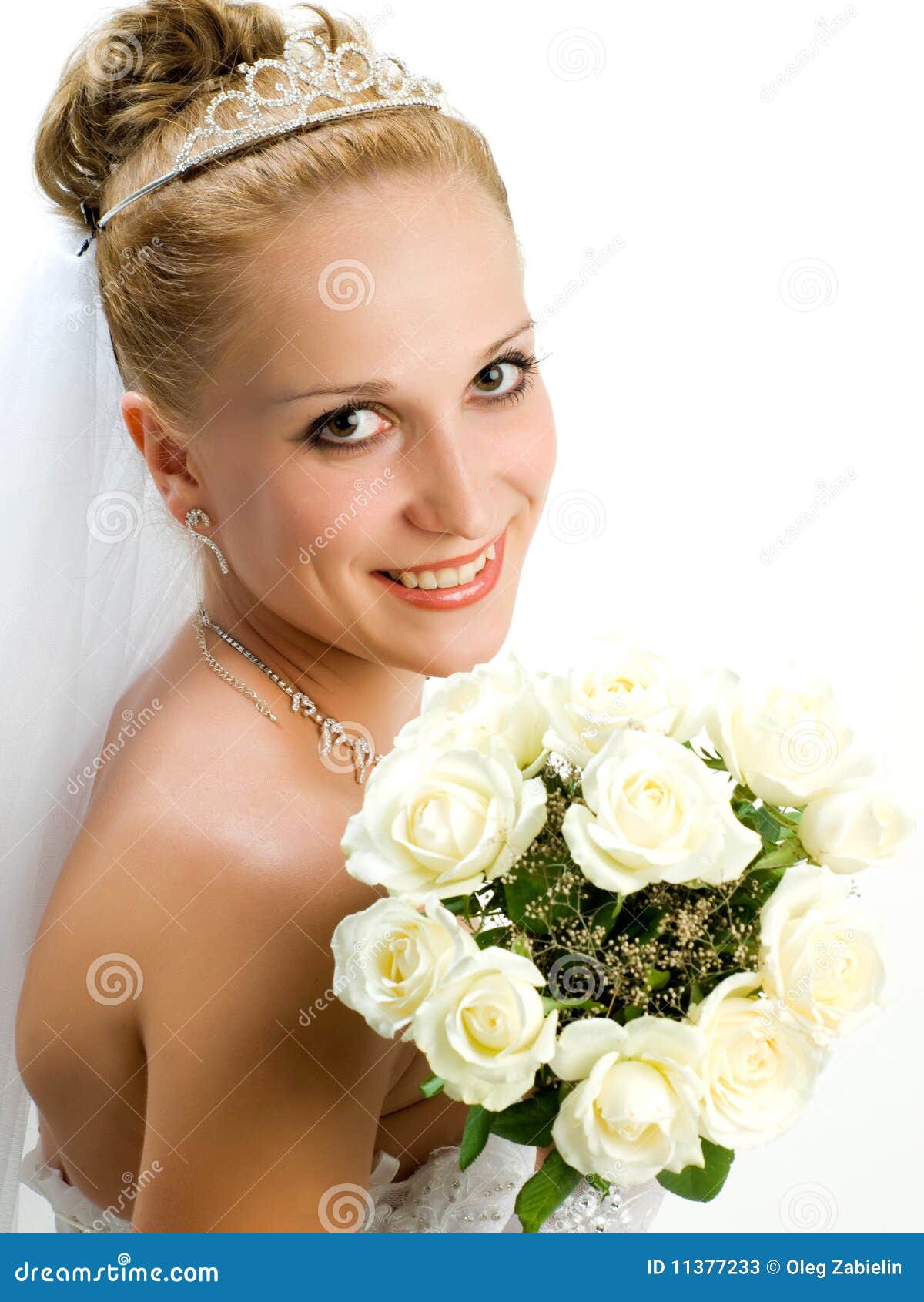 Retrato de la novia imagen de archivo. Imagen de riéndose - 11377233