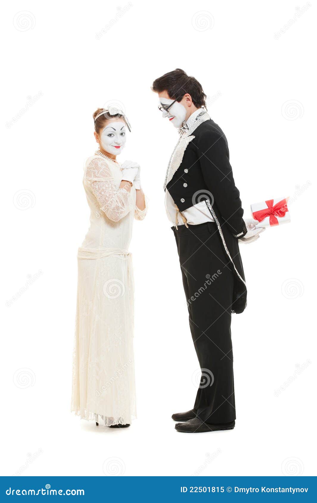 Retrato De Los Mimes De Los Amores Imagen de archivo - Imagen de afiche ...