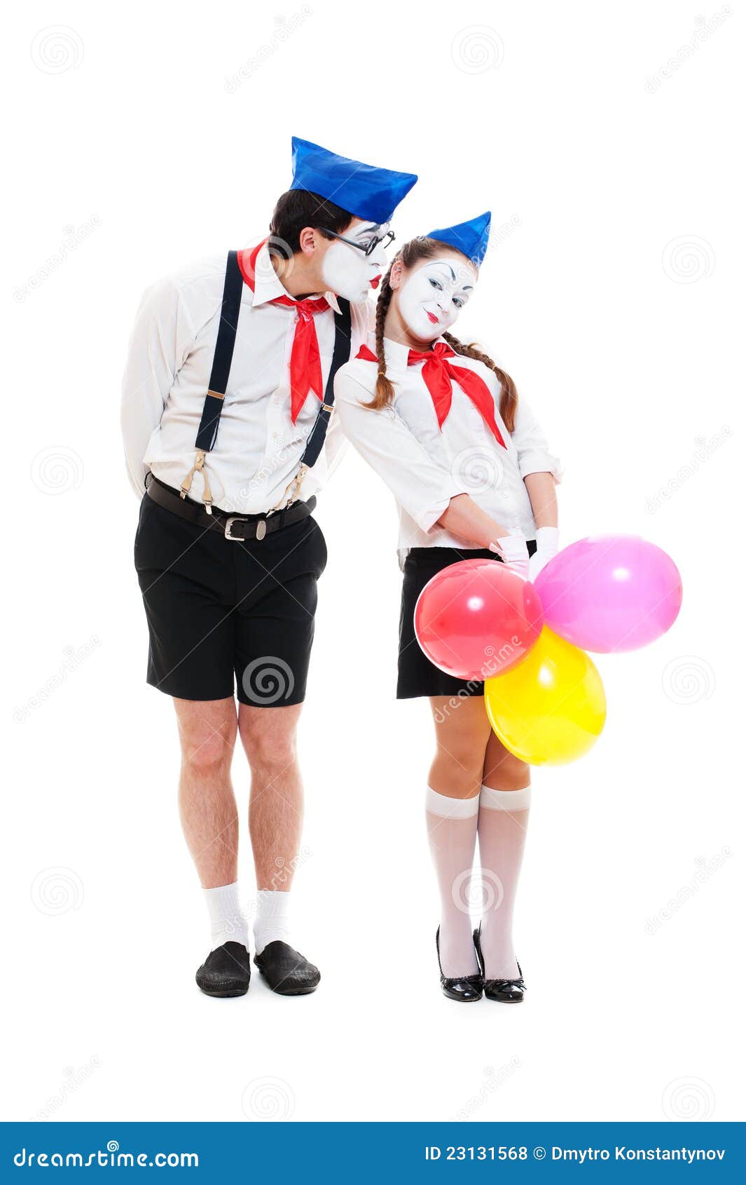 Retrato De Los Mimes De Los Pares Foto de archivo - Imagen de feliz ...