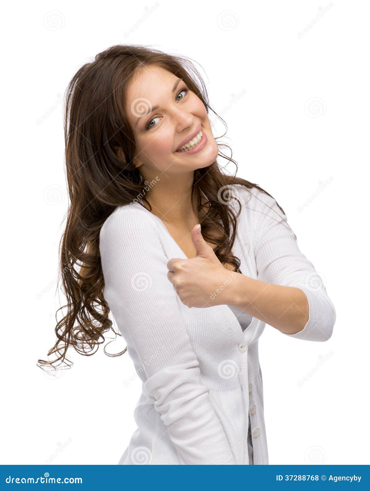 Retrato De Manosear Con Los Dedos Encima De Mujer Foto de archivo ...