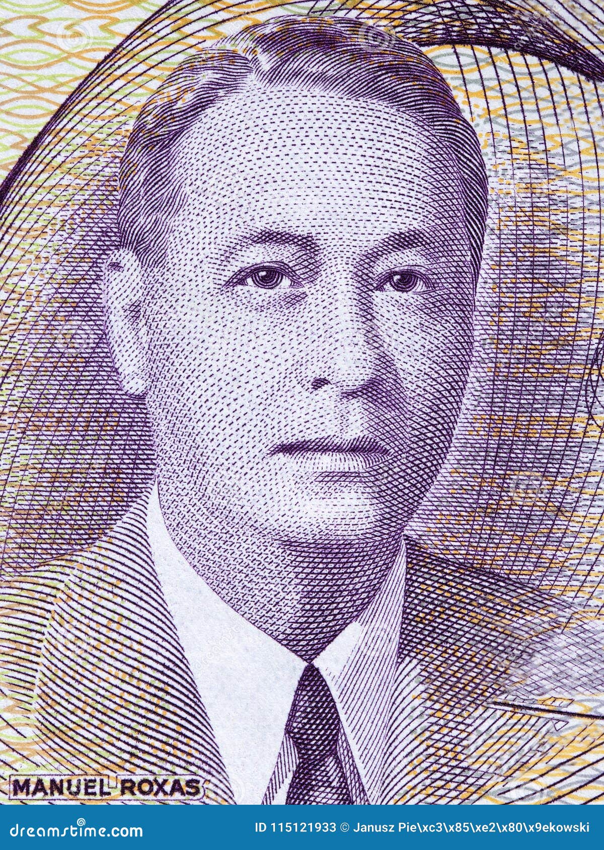 Retrato de Manuel Roxas foto de stock editorial. Imagem de filipina ...