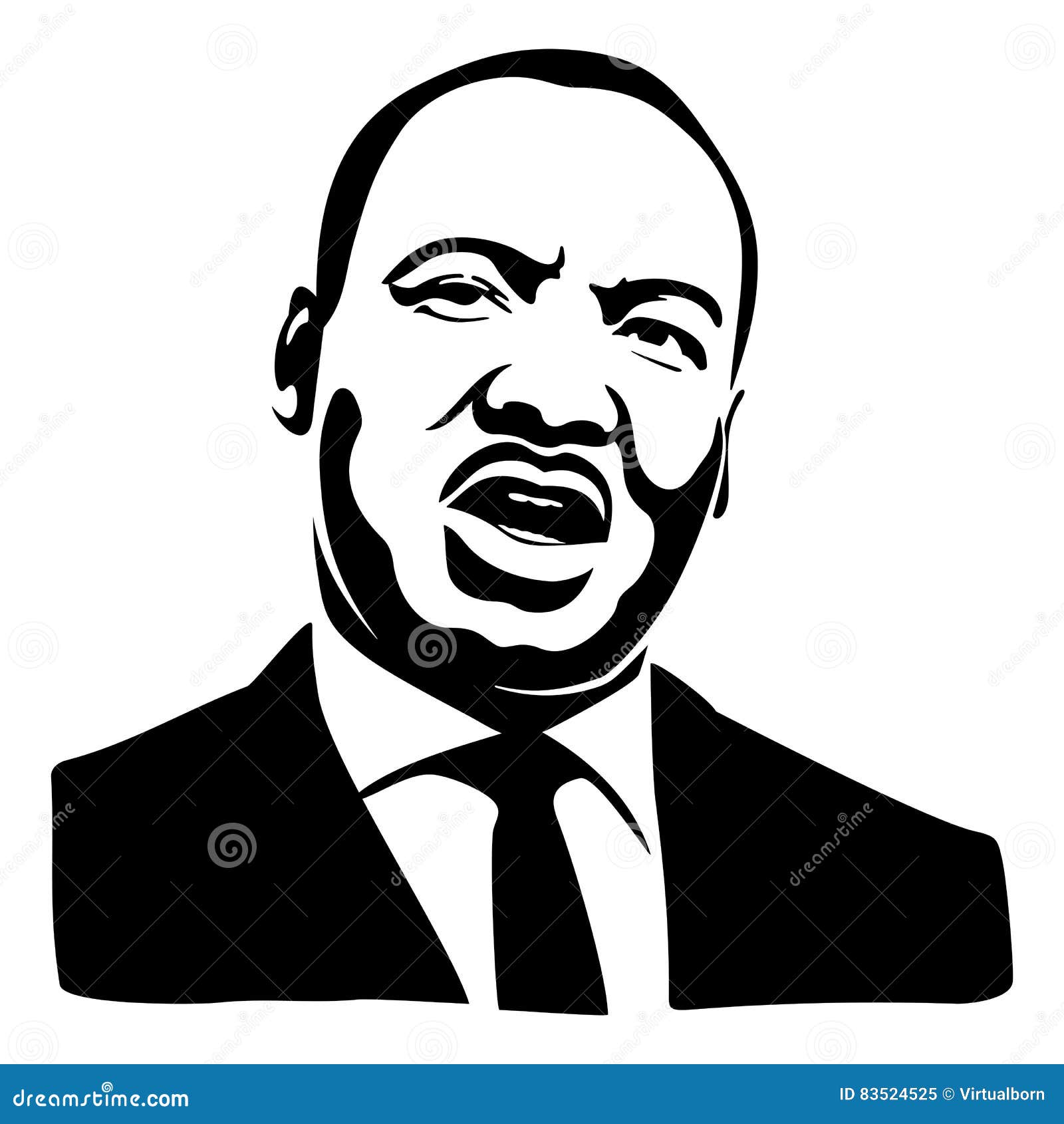 Retrato De Martin Luther King Imagen editorial - Ilustración de vector ...