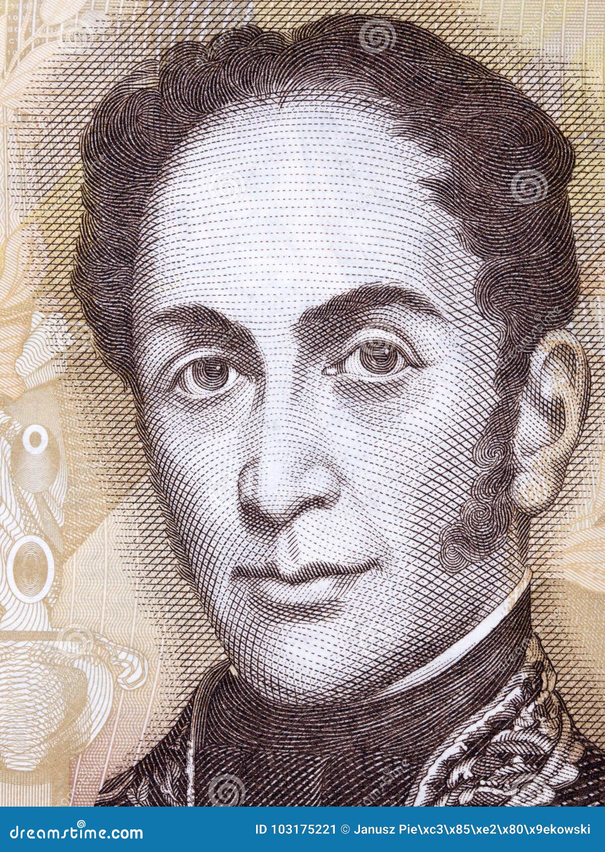 Retrato de Simon Bolivar imagen de archivo. Imagen de venezolano ...