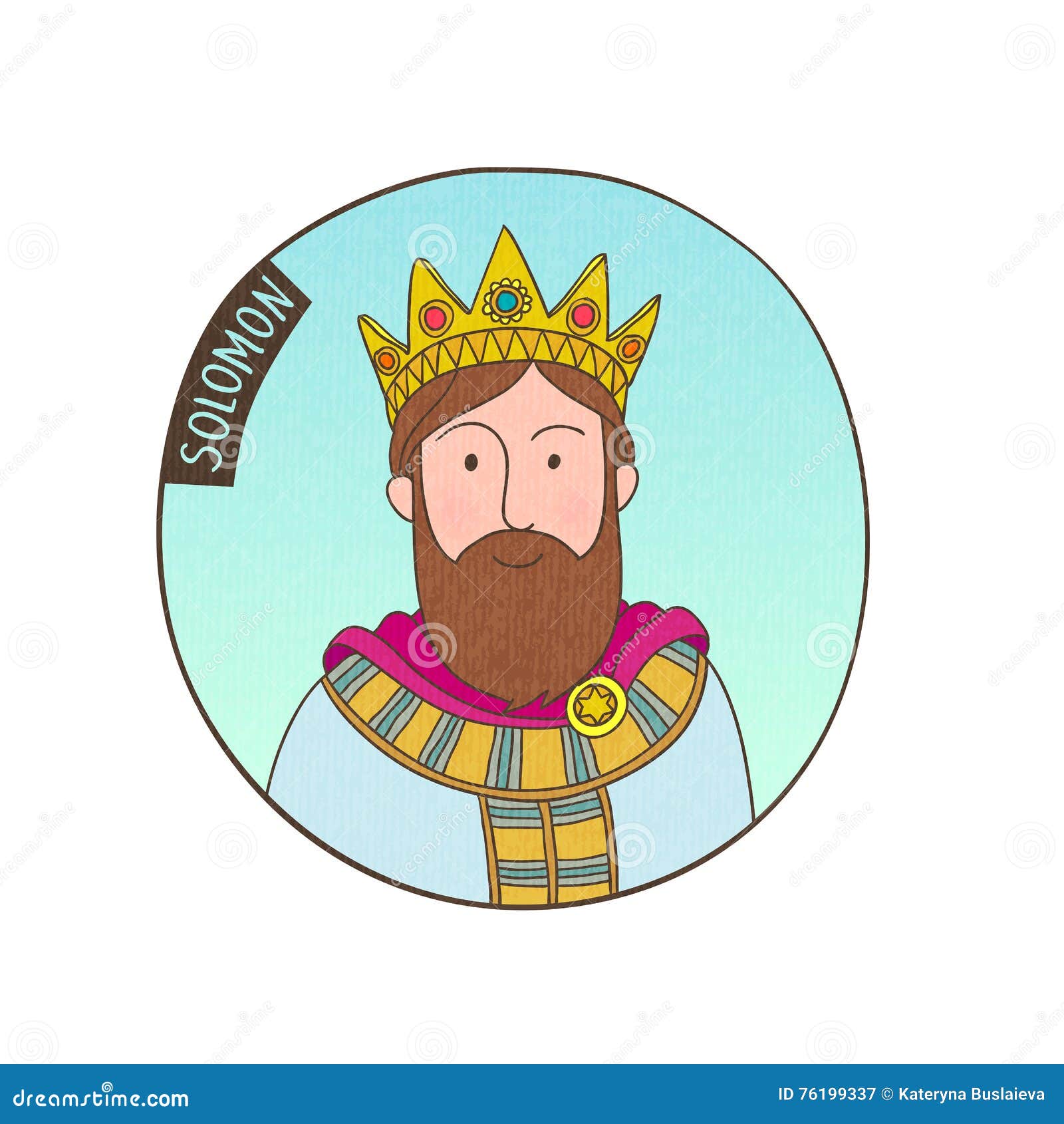 Retrato de Solomon bueno ilustración del vector. Ilustración de biblia ...
