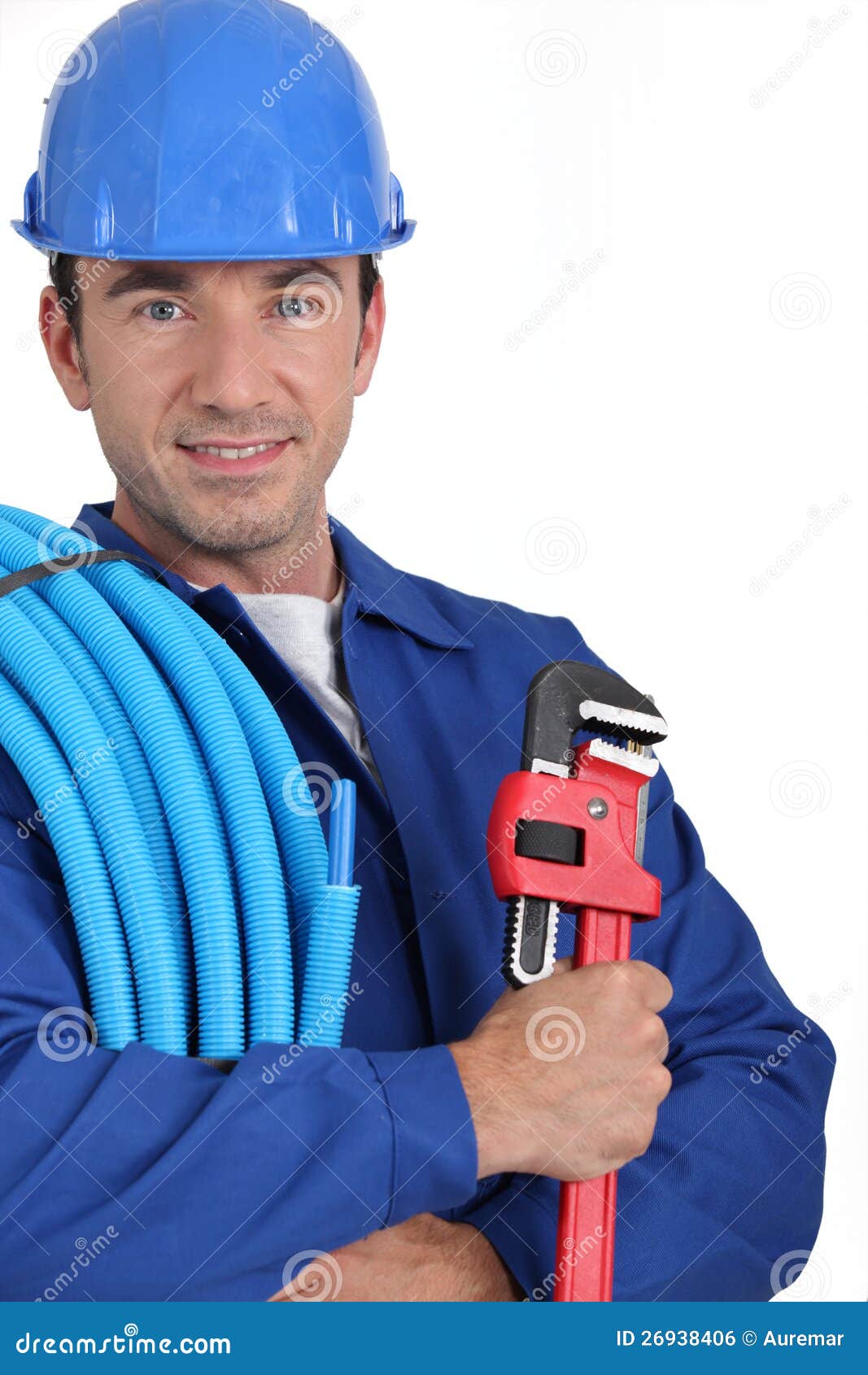 Retrato de un fontanero foto de archivo. Imagen de edificio - 26938406