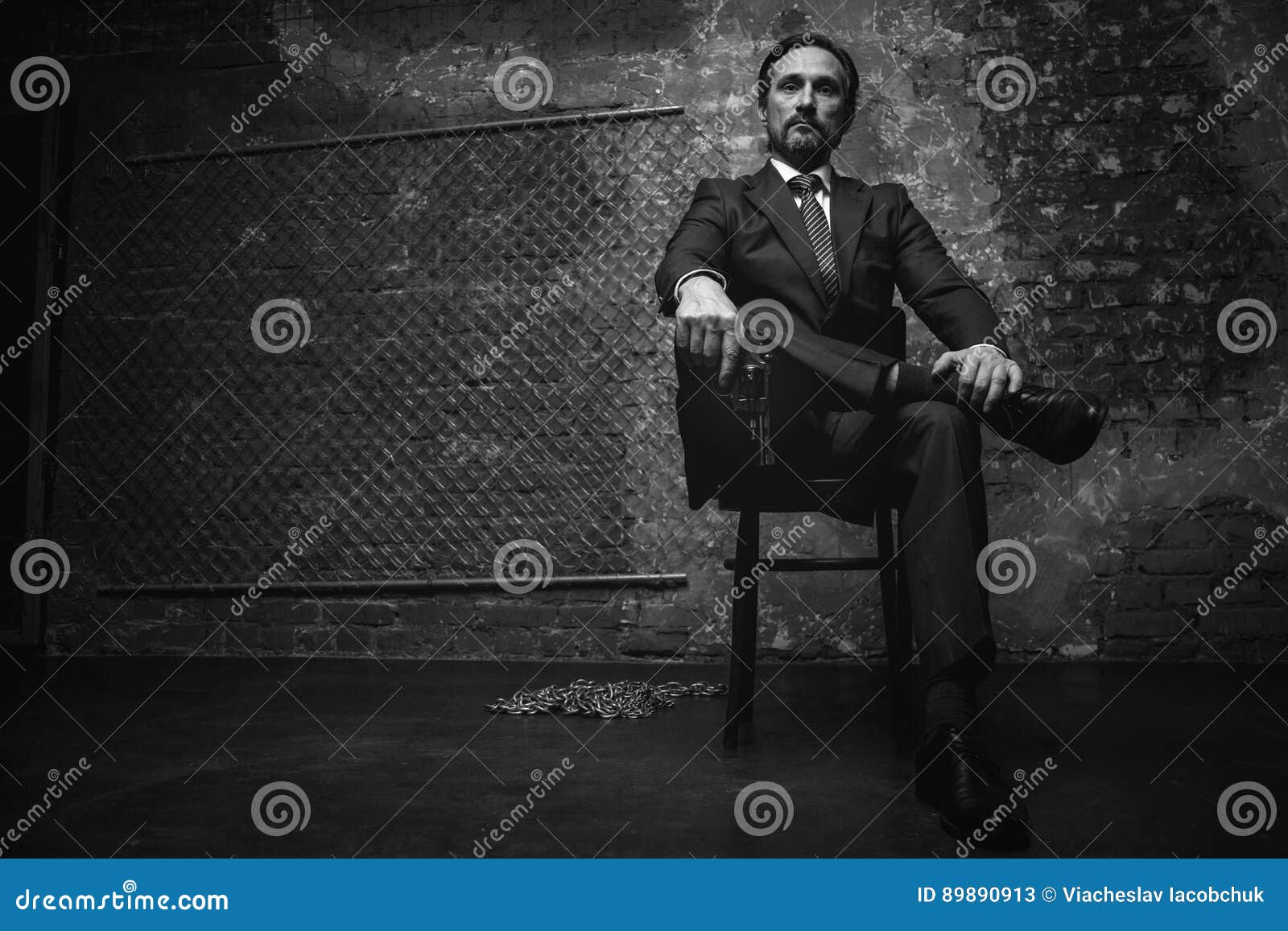 Retrato De Un Jefe Grande De La Mafia Imagen de archivo - Imagen de ...