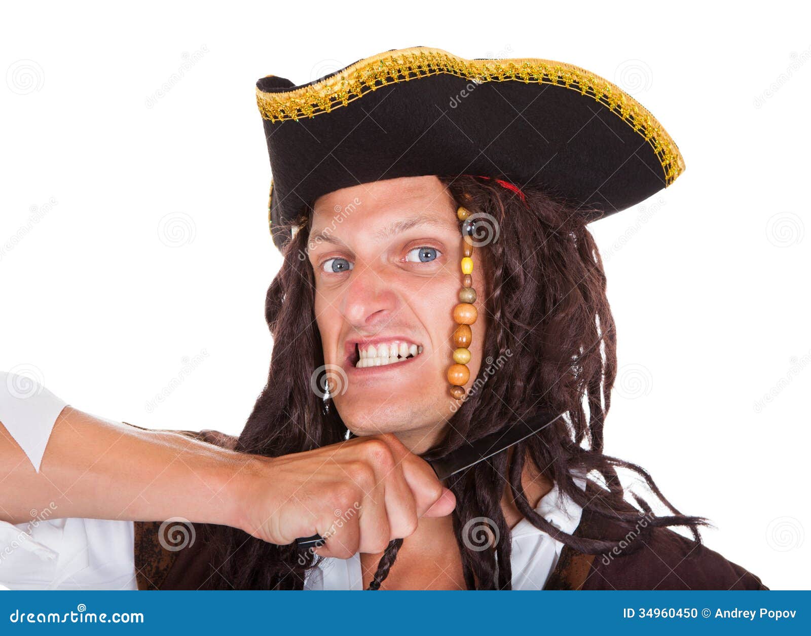 Retrato De Un Pirata Enojado Foto de archivo - Imagen de matanza ...