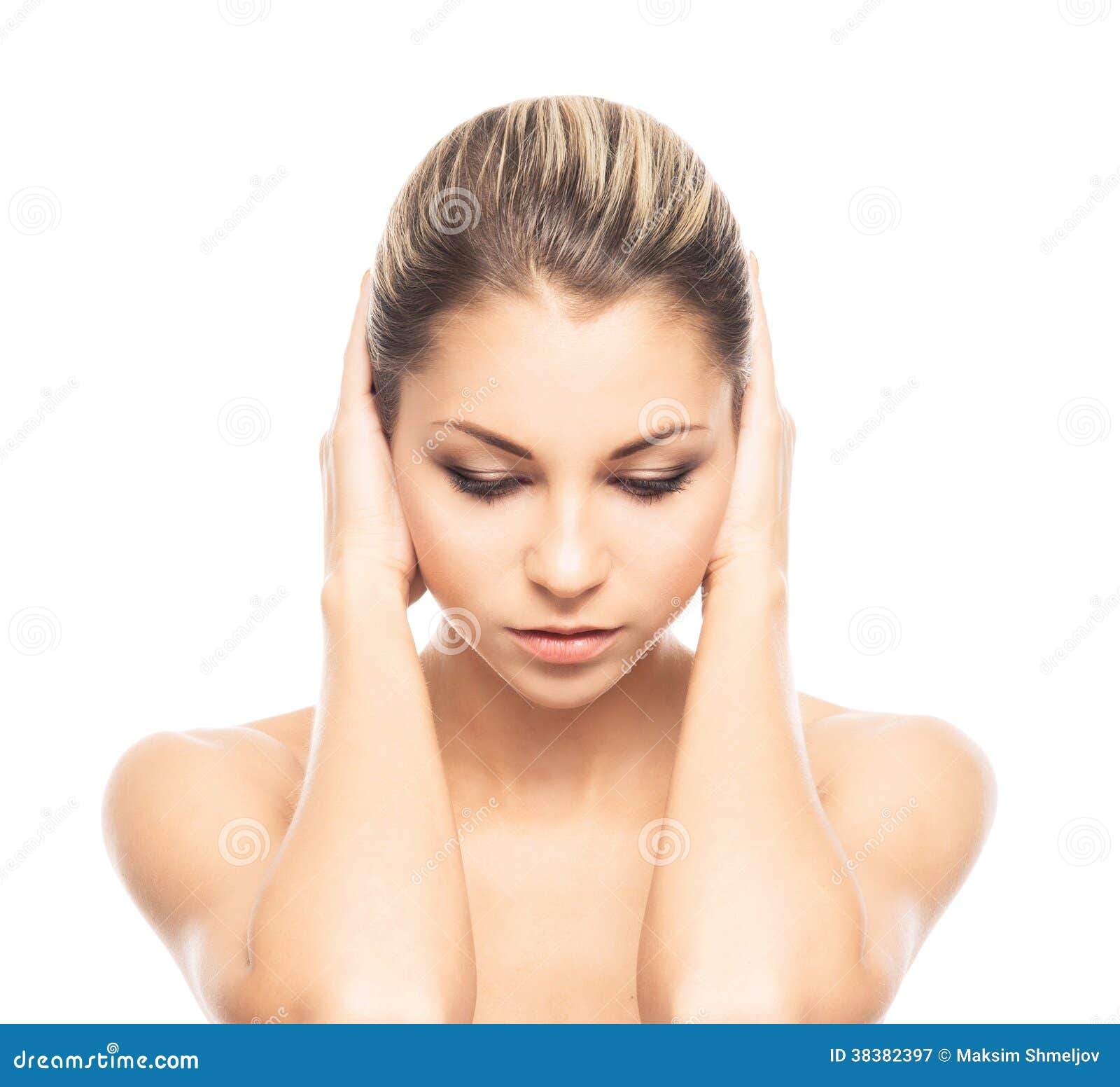 Retrato De Una Mujer Joven Y Cansada Imagen de archivo - Imagen de ...