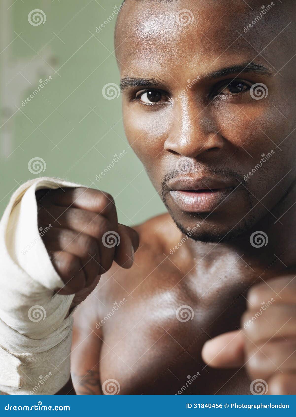 Retrato Del Boxeador Afroamericano Foto de archivo - Imagen de negro ...