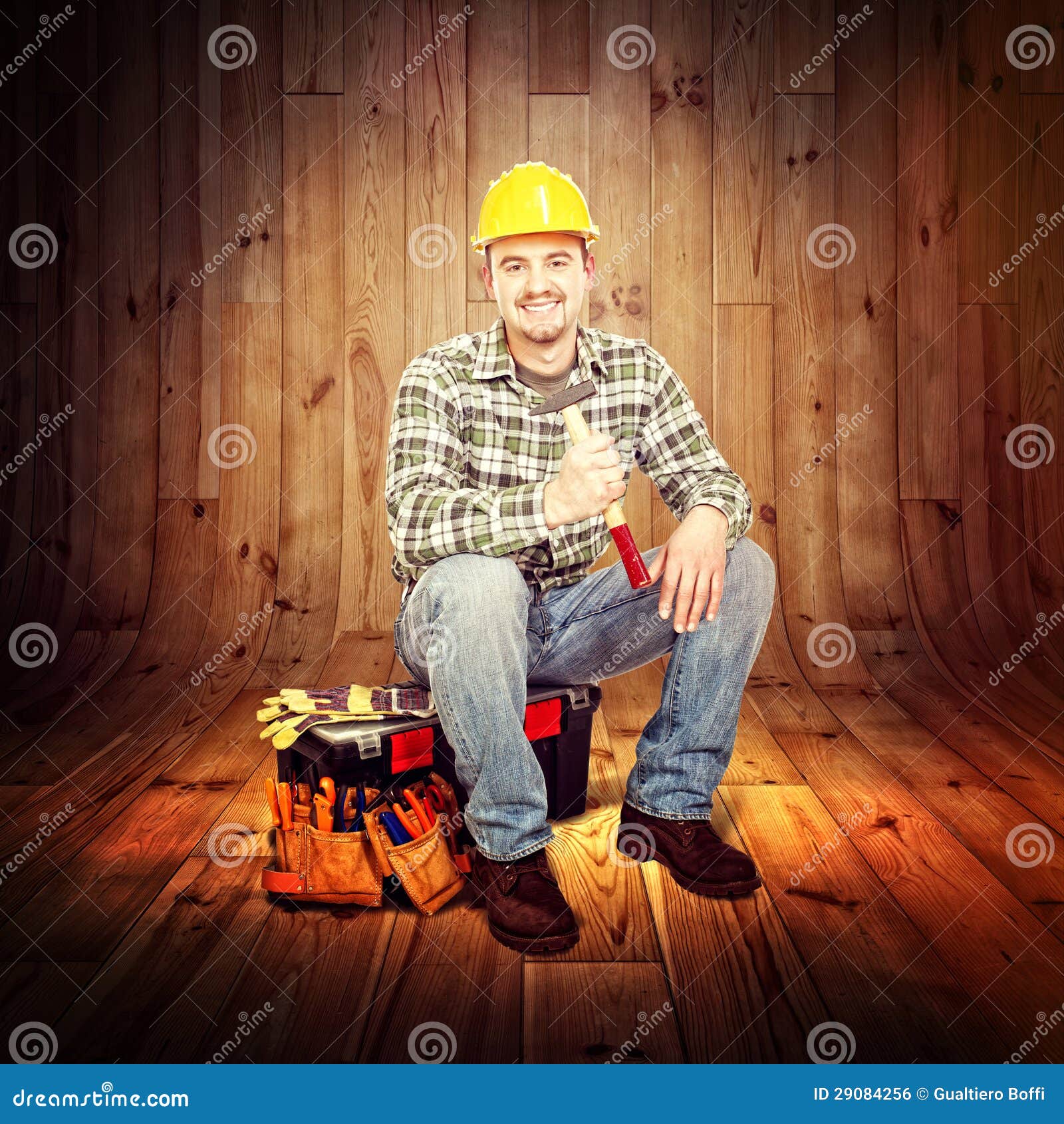 Retrato del carpintero foto de archivo. Imagen de industria - 29084256