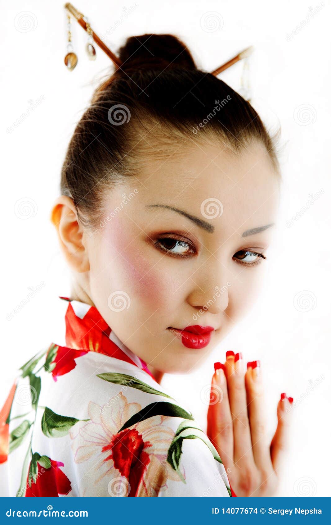 Retrato del geisha foto de archivo. Imagen de elegancia - 14077674