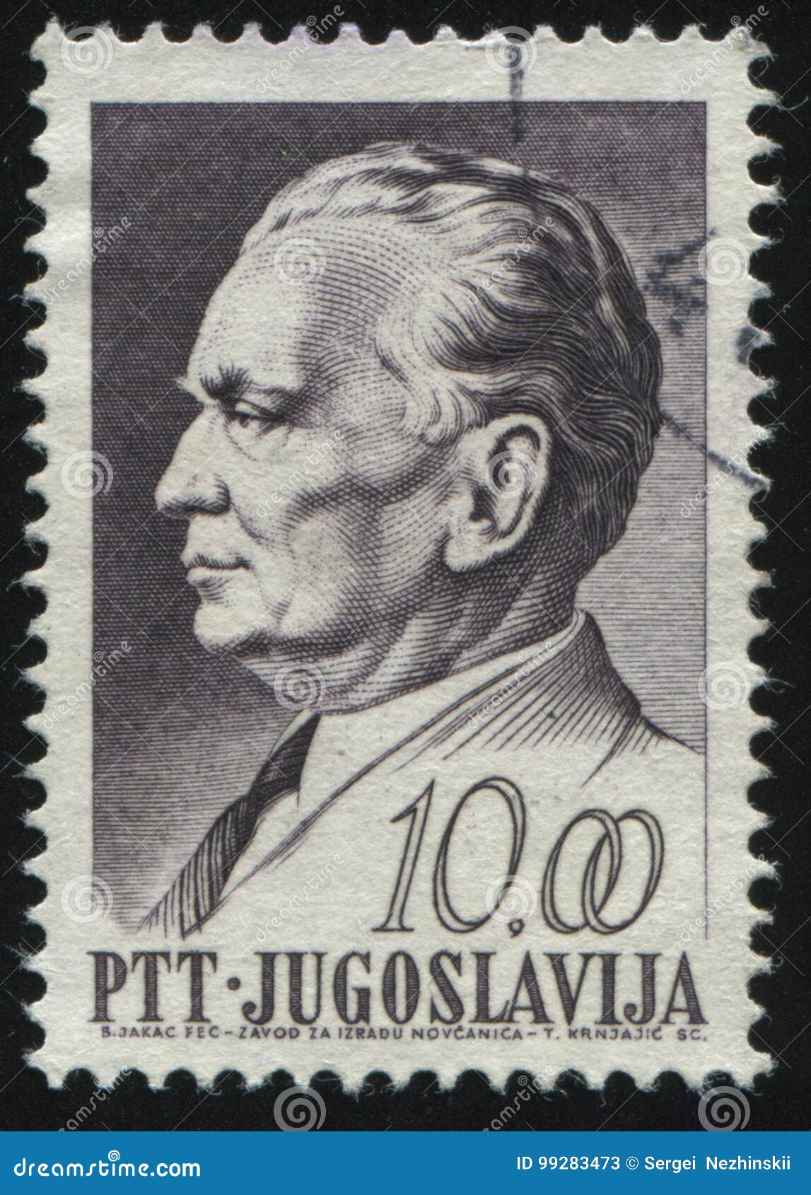 Retrato del mariscal Tito foto de archivo editorial. Imagen de ...