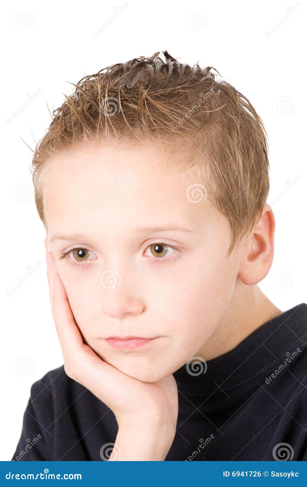 Retrato Del Muchacho Triste Joven Foto de archivo - Imagen de triste ...