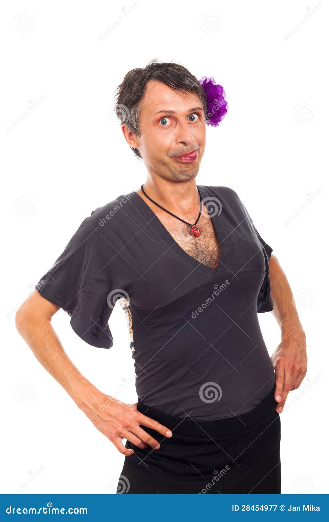 Retrato Divertido Del Travestido Imagen de archivo - Imagen de aislado ...