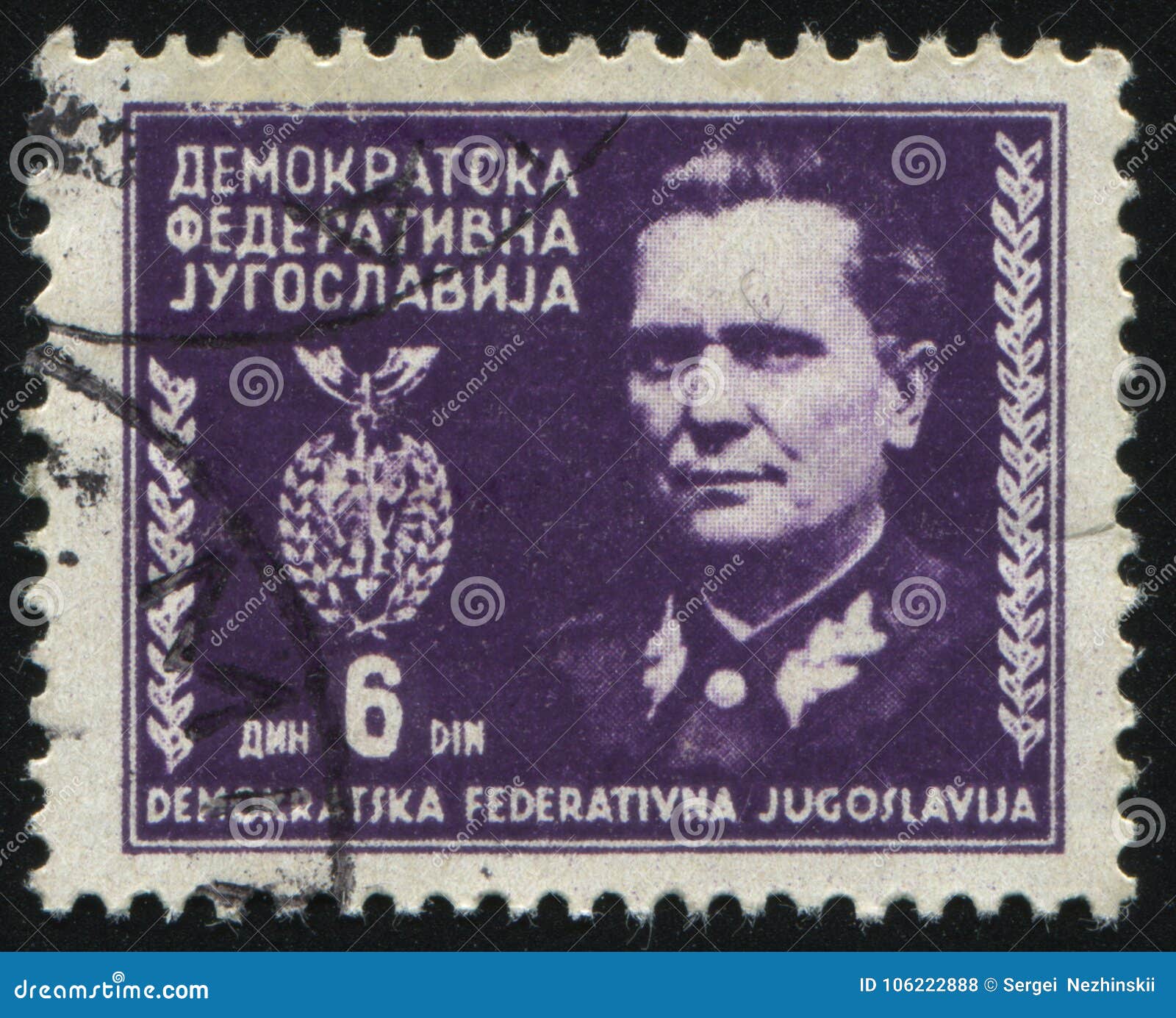 Retrato do marechal Tito foto de stock editorial. Imagem de colheita ...