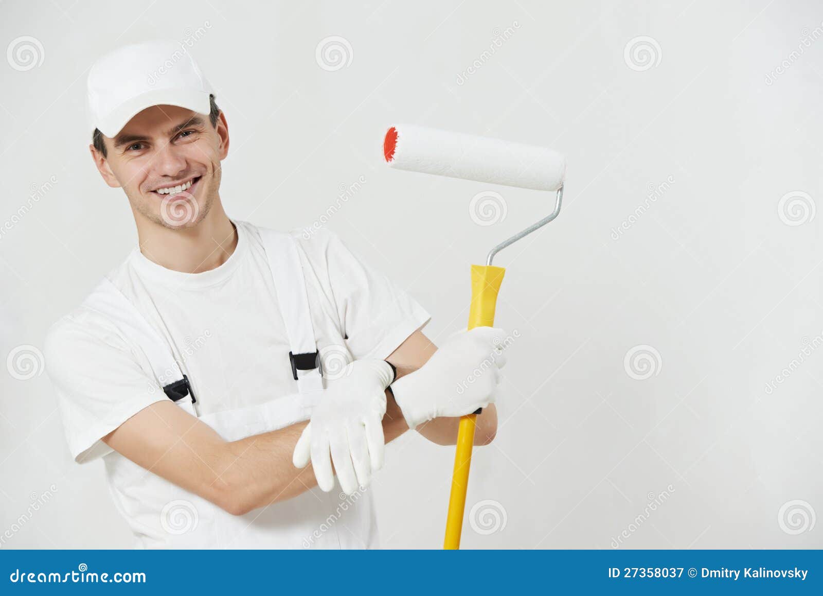 Retrato Do Trabalhador Do Pintor De Casa Imagem de Stock - Imagem de ...