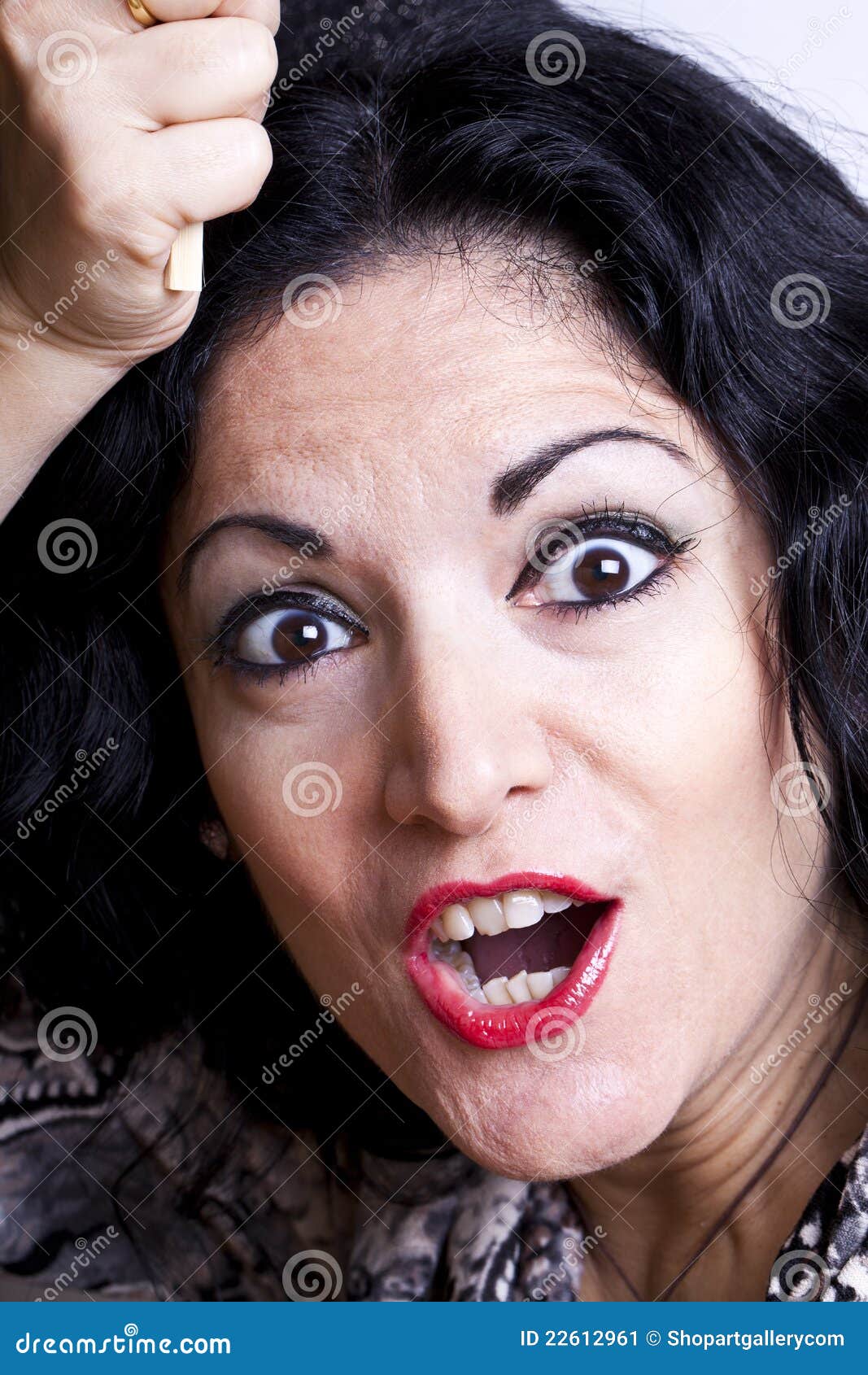 Retrato Emocionado De La Mujer Imagen de archivo - Imagen de feliz ...