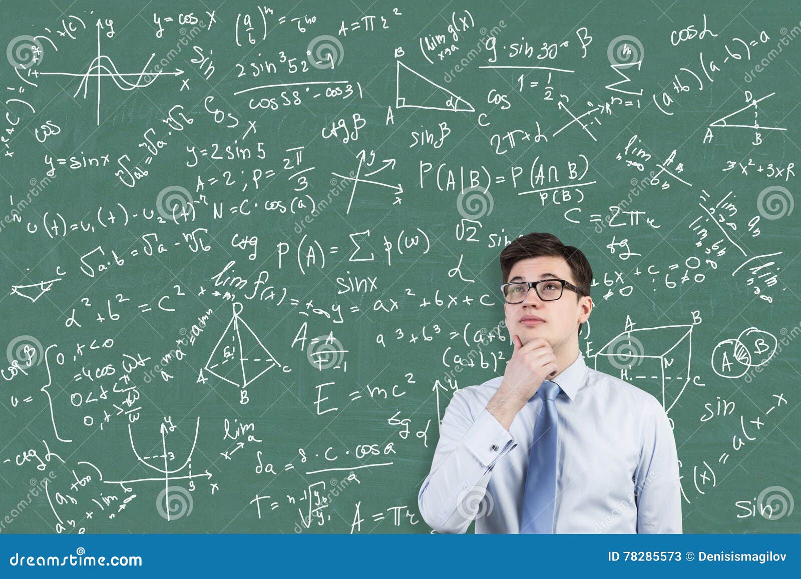 Retrato Joven Del Genio De La Matemáticas Imagen de archivo - Imagen de ...