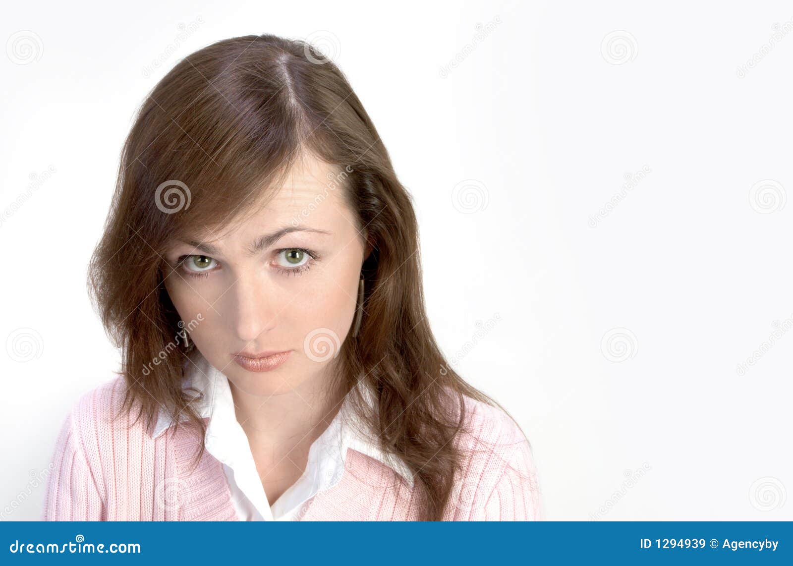 Retrato Ofendido De La Mujer Joven Imagen de archivo - Imagen de ...