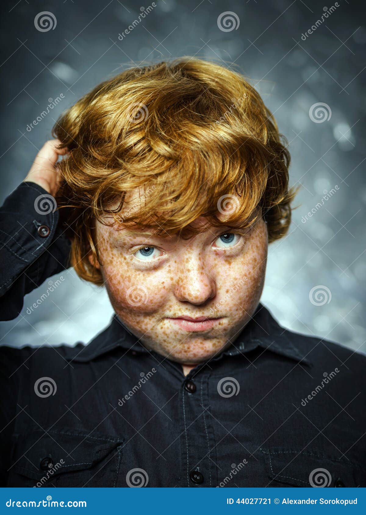 Retrato Pecoso Gordo Del Muchacho Imagen de archivo - Imagen de peca ...