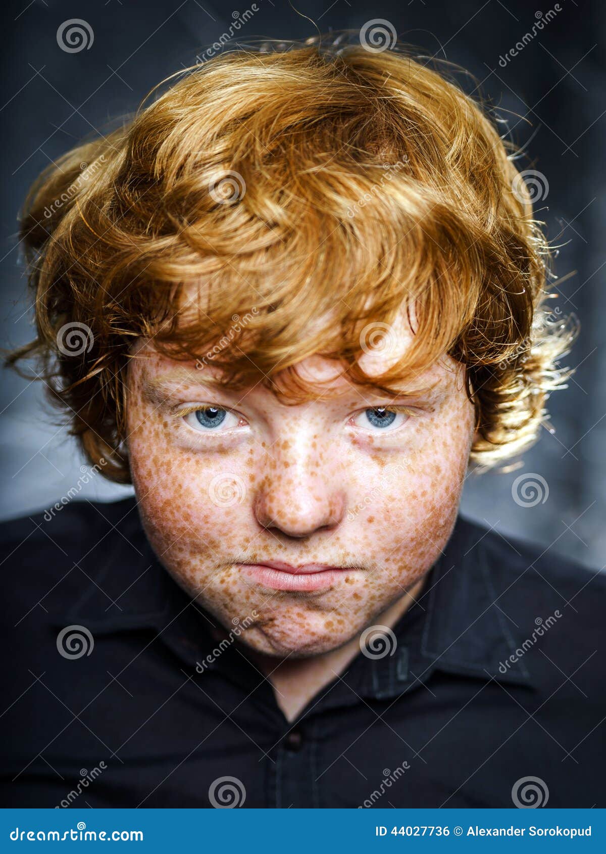 Retrato Pecoso Gordo Del Muchacho Foto de archivo - Imagen de pista ...