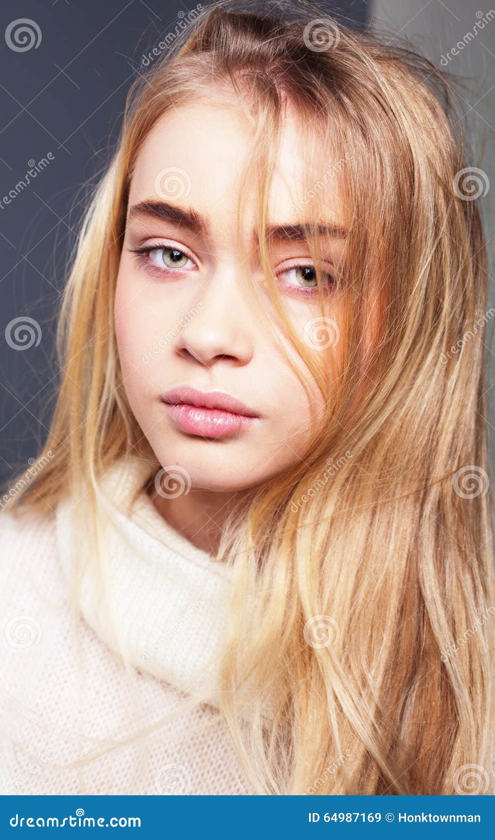 Retrato Rubio Hermoso De La Muchacha Imagen de archivo - Imagen de ...