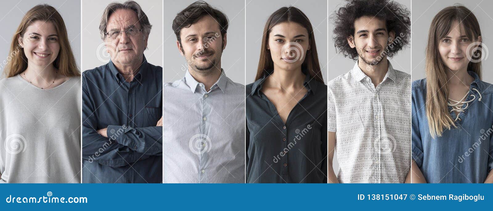 Retratos Del Collage Sonriente De La Gente Imagen de archivo - Imagen ...