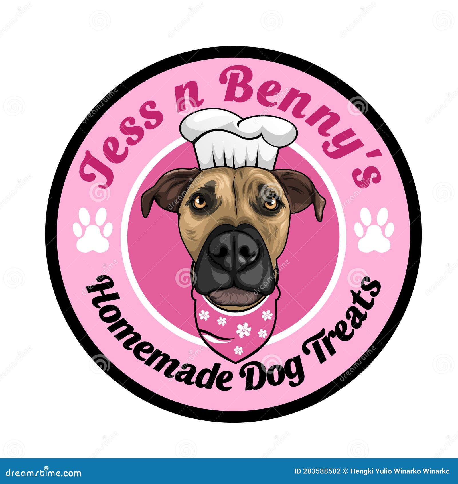 Retratos Vectoriales De La Boca Negra Del Perro Ilustración del Vector ...