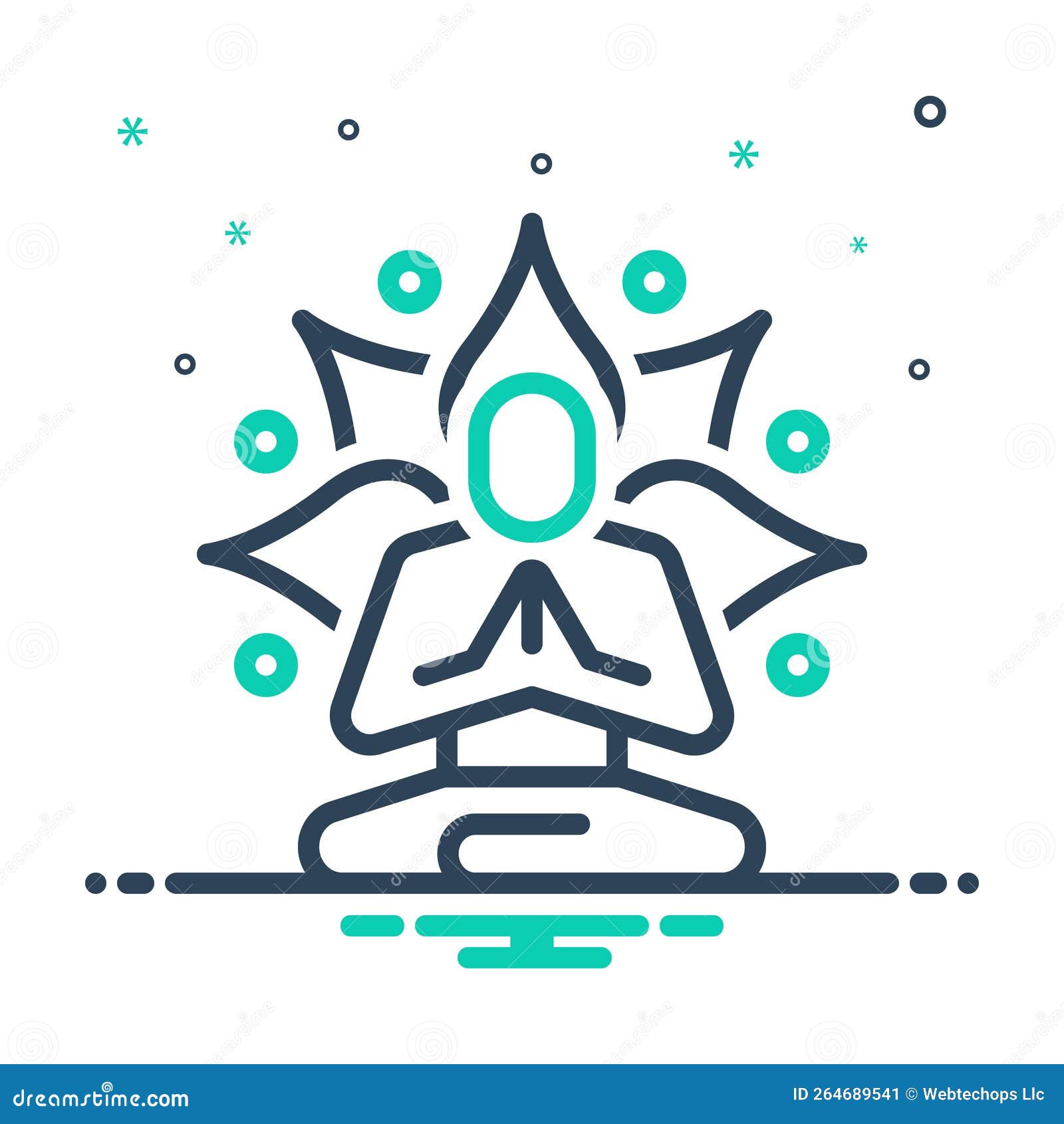 Mix Icon for Retreat, Meditation and Mediate Stock Illustration ...