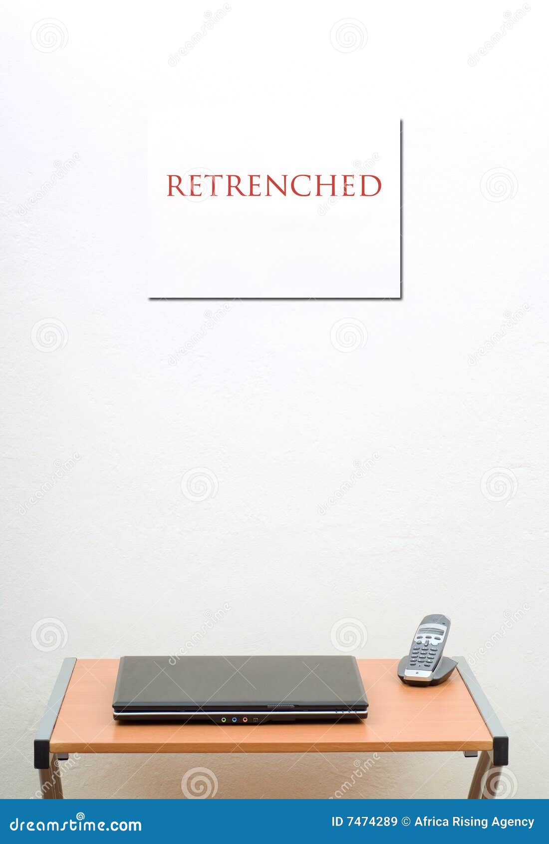 Retrenched stock image. Image of sign, message, jobless - 7474289