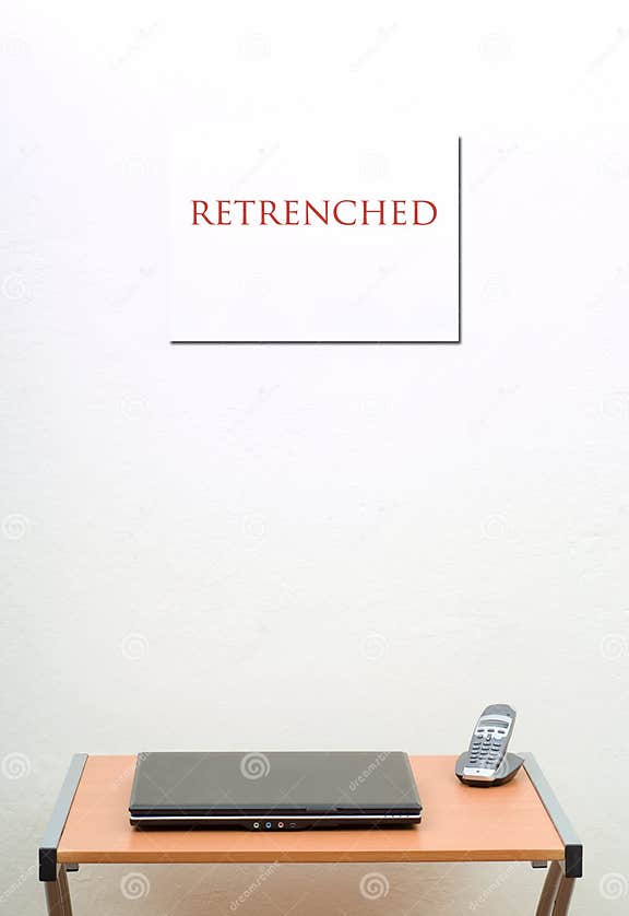 Retrenched stock image. Image of sign, message, jobless - 7474289
