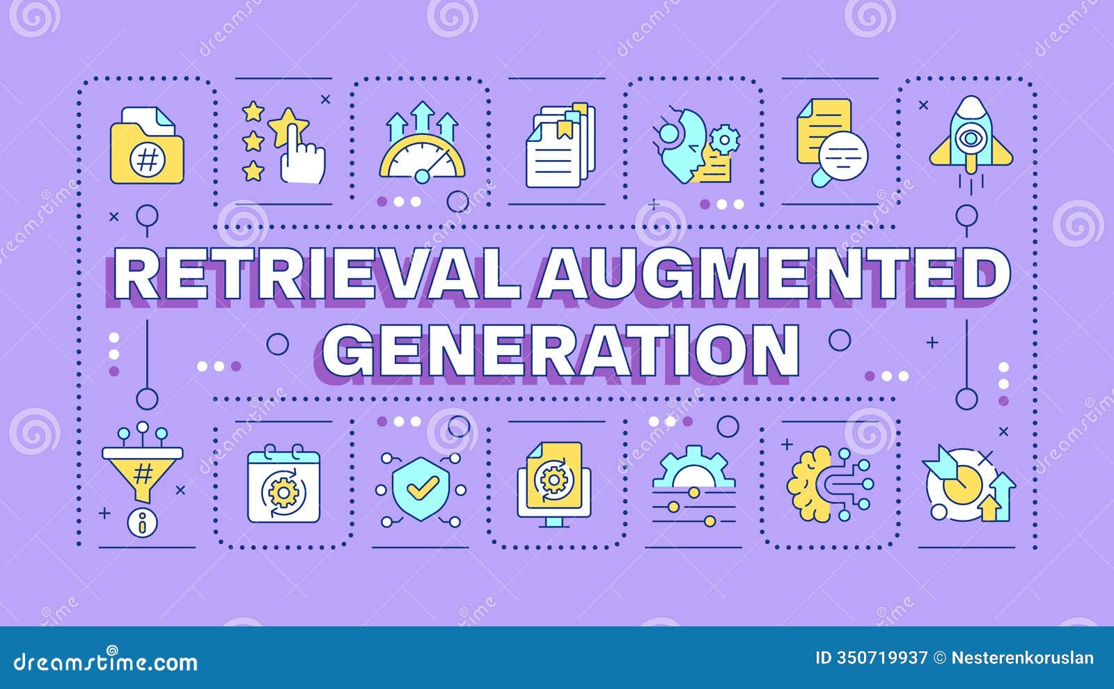 Retrieval Augmented Generation Purple Word Concept Stock Illustration ...