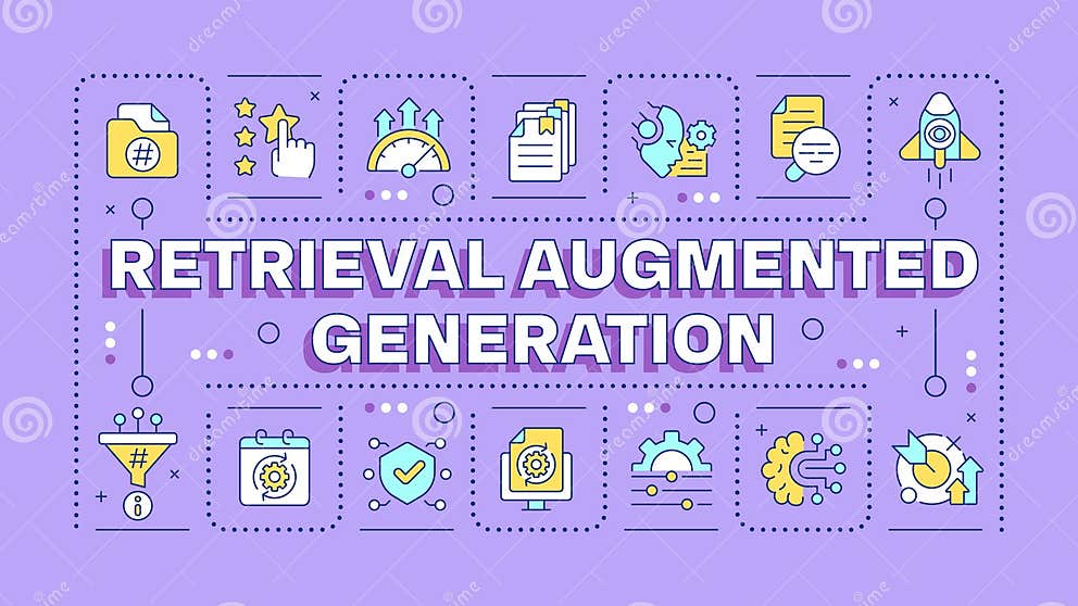 Retrieval Augmented Generation Purple Word Concept Stock Illustration ...
