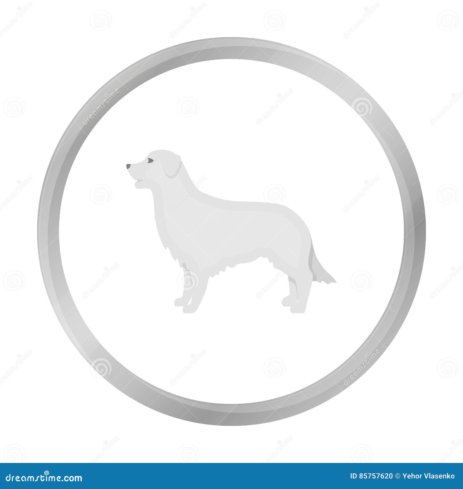 Retriever Vector Icon in Monochrome Style for Web Stock Vector ...