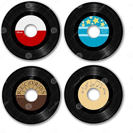 Retro 45 RPM Record stock vector. Illustration of sound - 2687864