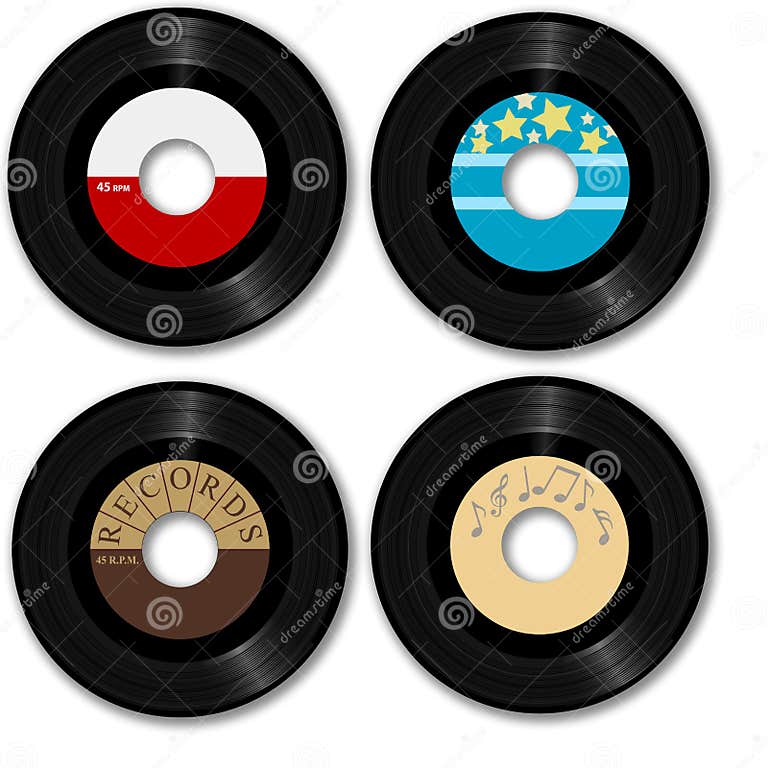 Retro 45 RPM Record stock vector. Illustration of sound - 2687864