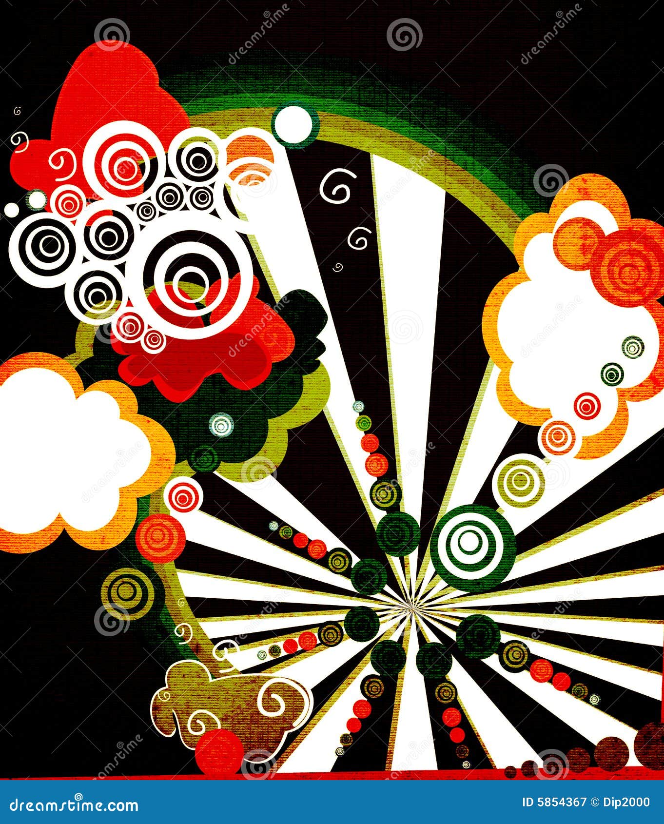 Retro stock illustration. Illustration of colorful, circles - 5854367