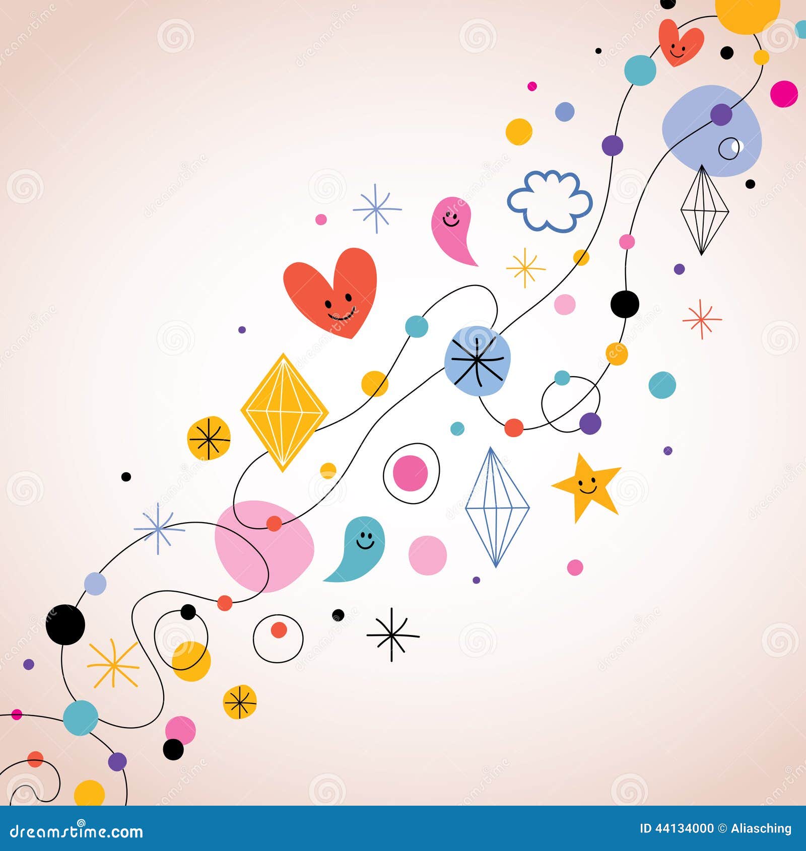 Retro Abstract Art Background Stock Vector - Illustration of dynamic ...