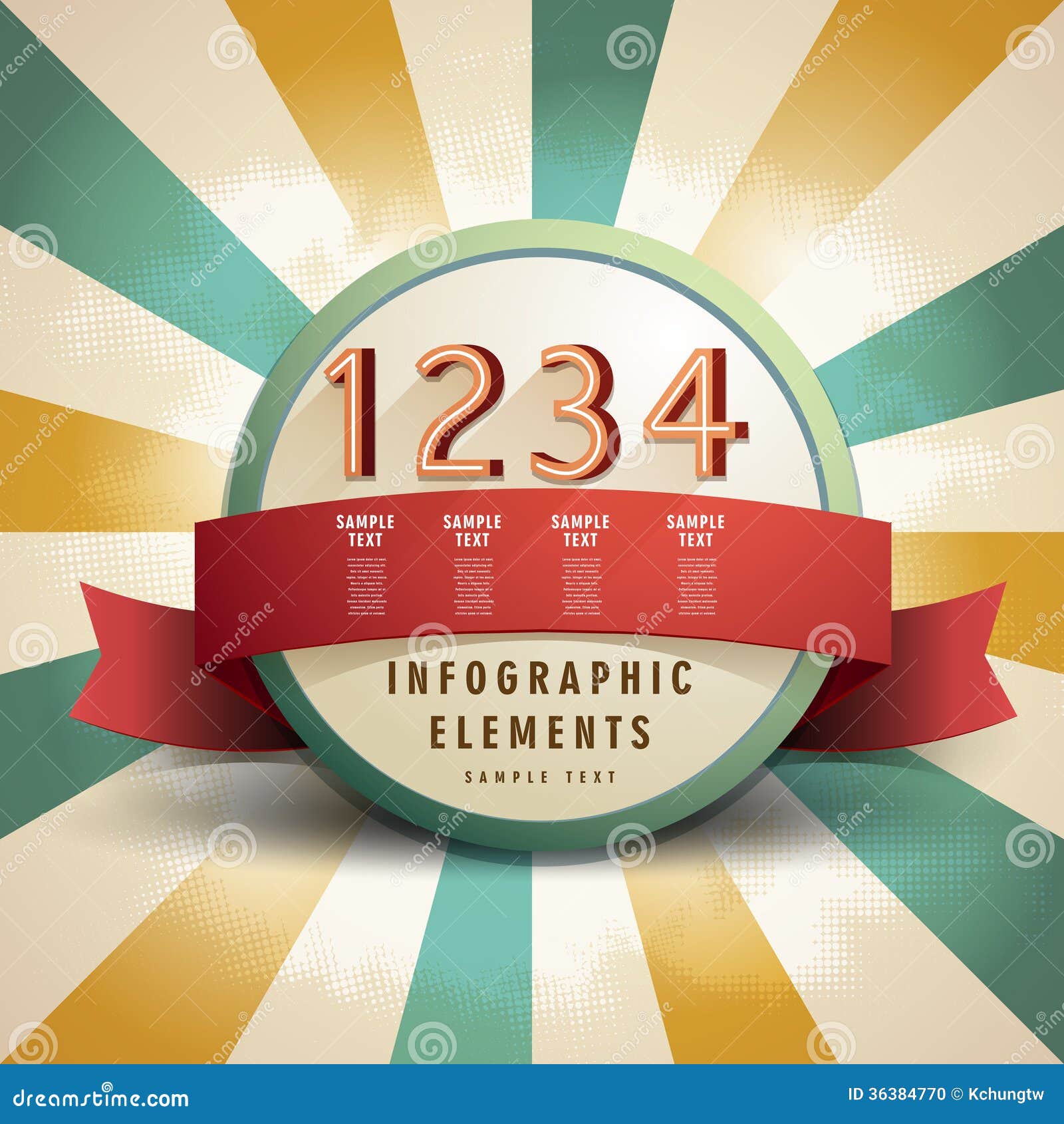 Retro Abstract Label Infographics Stock Vector - Illustration of design ...