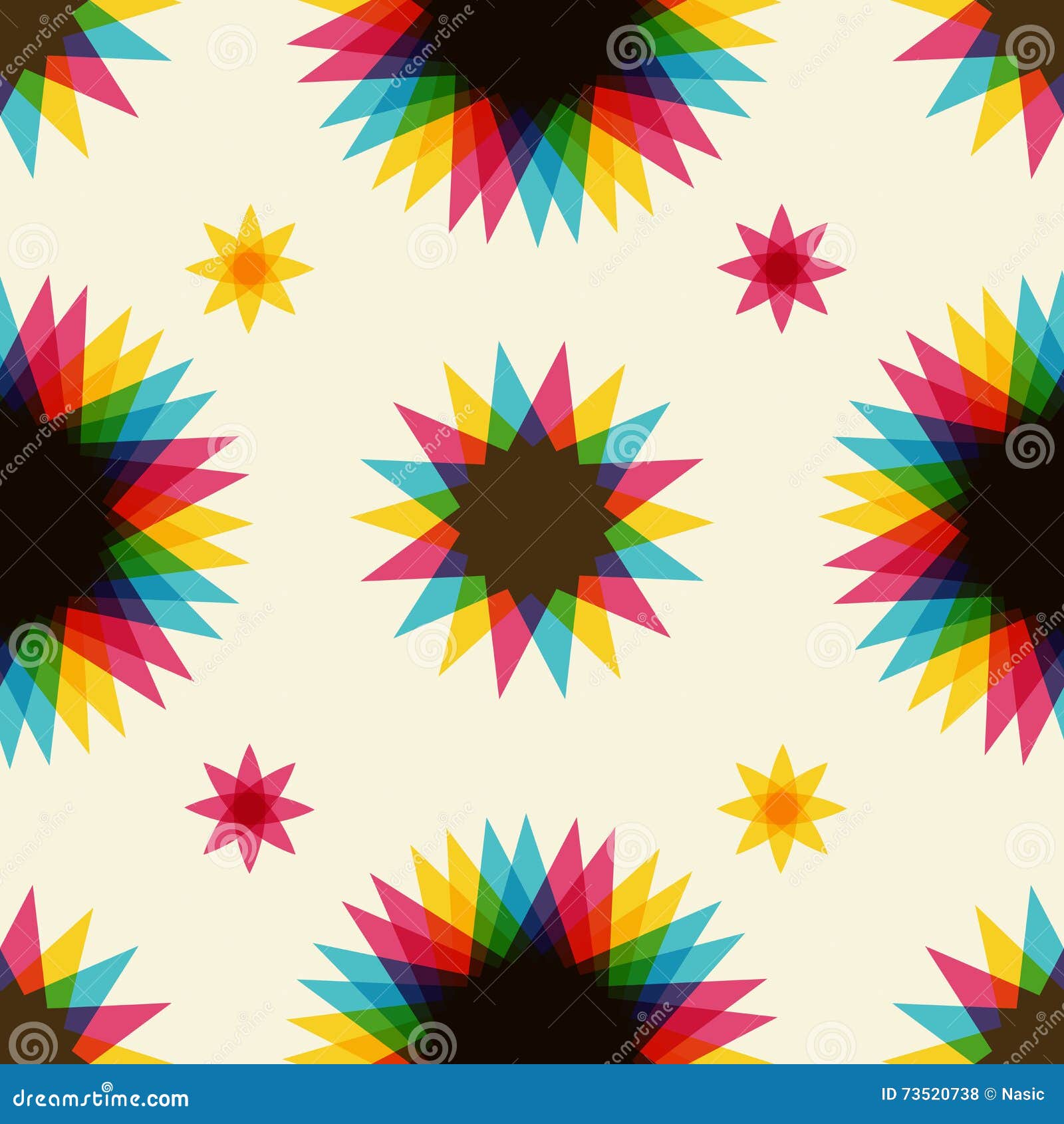 Retro Abstract Seamless Pattern Stock Vector - Illustration of ...