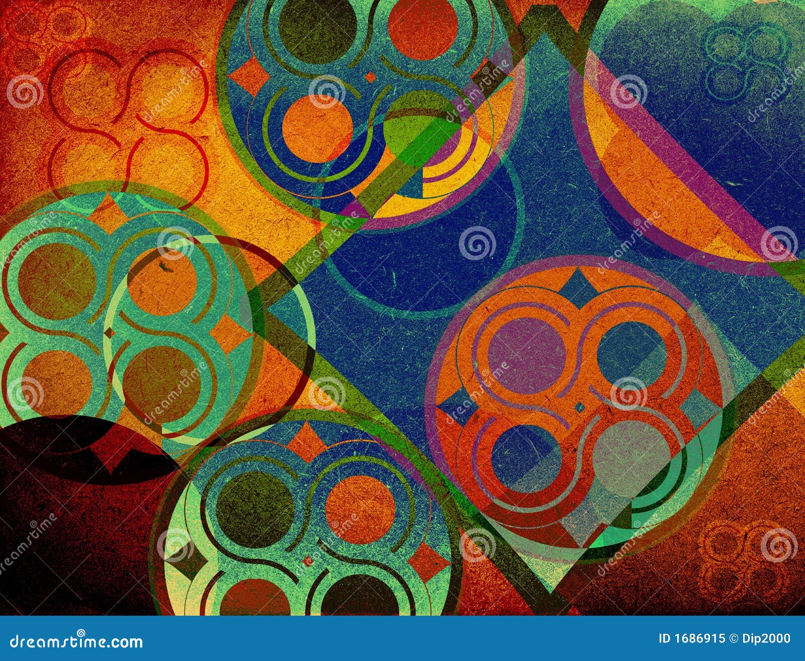 Retro abstract shapes stock illustration. Illustration of tribal - 1686915