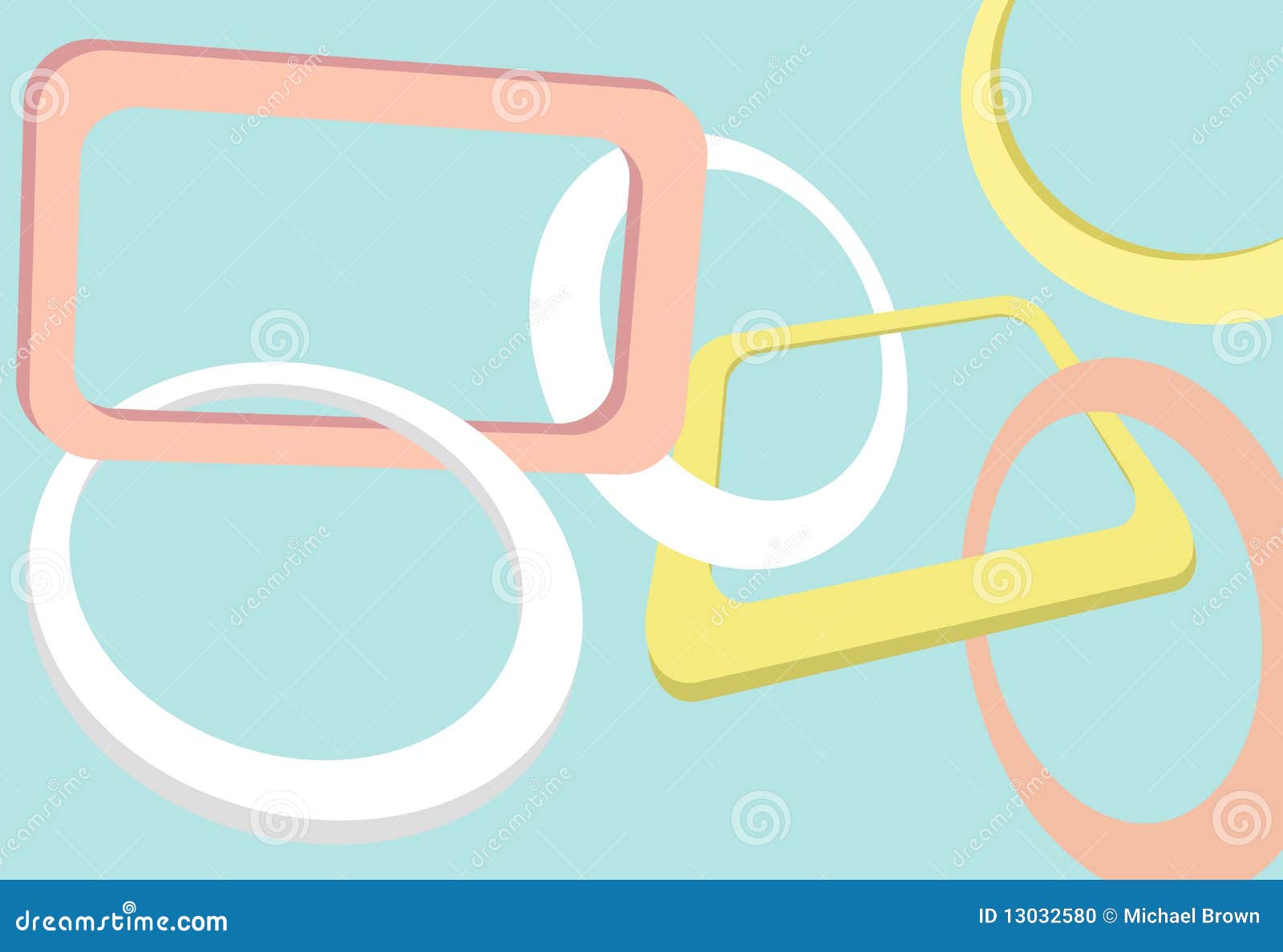 Retro Abstract Shapes and Copy Space Frames Stock Vector - Illustration ...