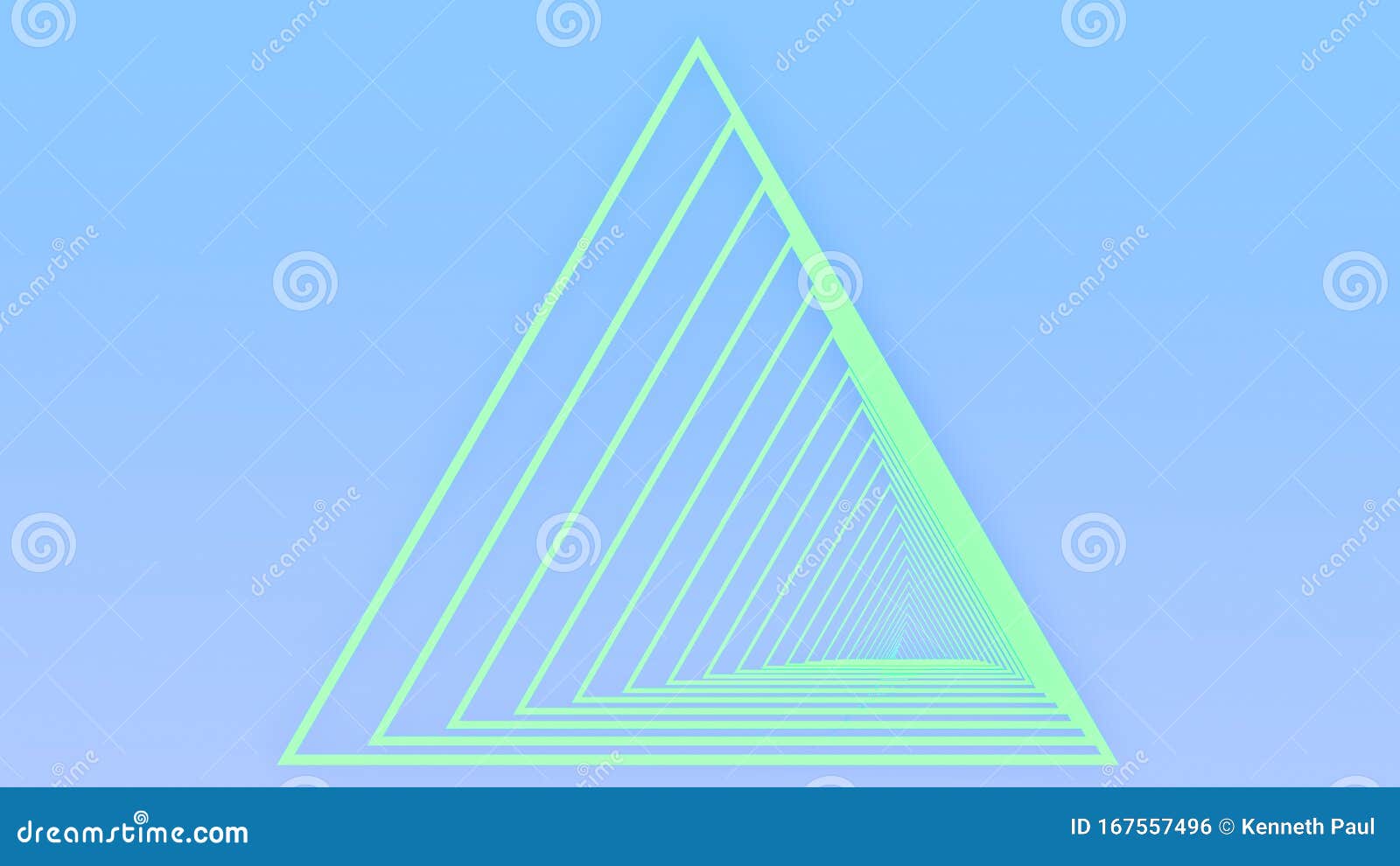 Retro Triangular Tunnel of Triangles Stock Illustration - Illustration ...
