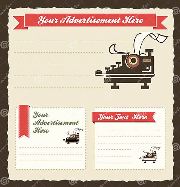 Retro Advertisement Template Stock Vector - Illustration of card, print ...