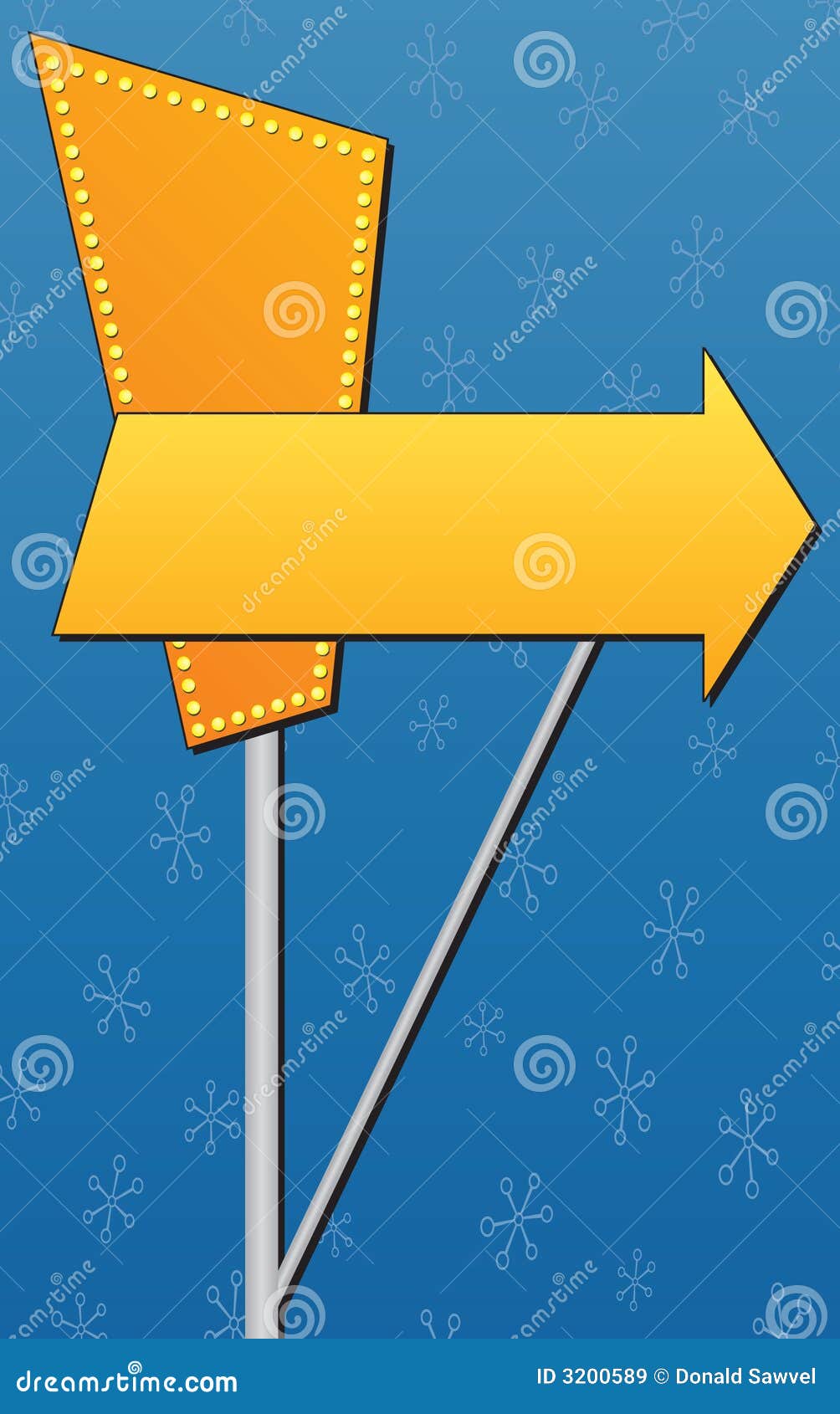 Retro Advertising Sign Cartoon Vector | CartoonDealer.com #3200587
