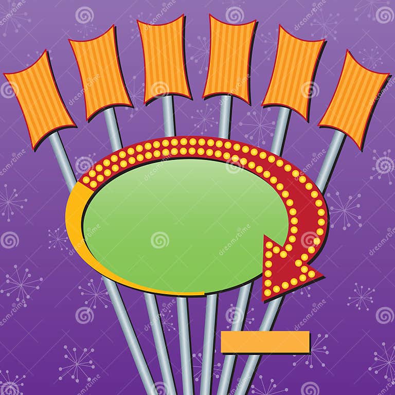 Retro Advertising Sign stock vector. Illustration of star - 3214090