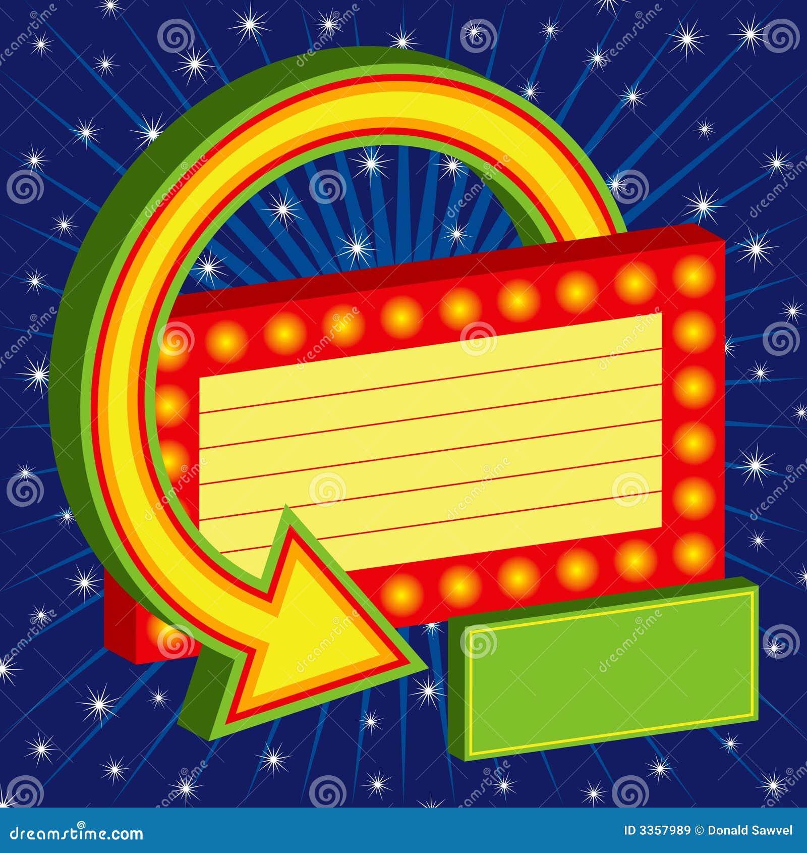 Retro Advertising Sign Cartoon Vector | CartoonDealer.com #3200587